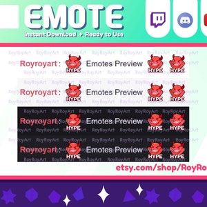 Twitch Emote - Cute Devil Evil Hype Emote / Sub Emoji - Etsy