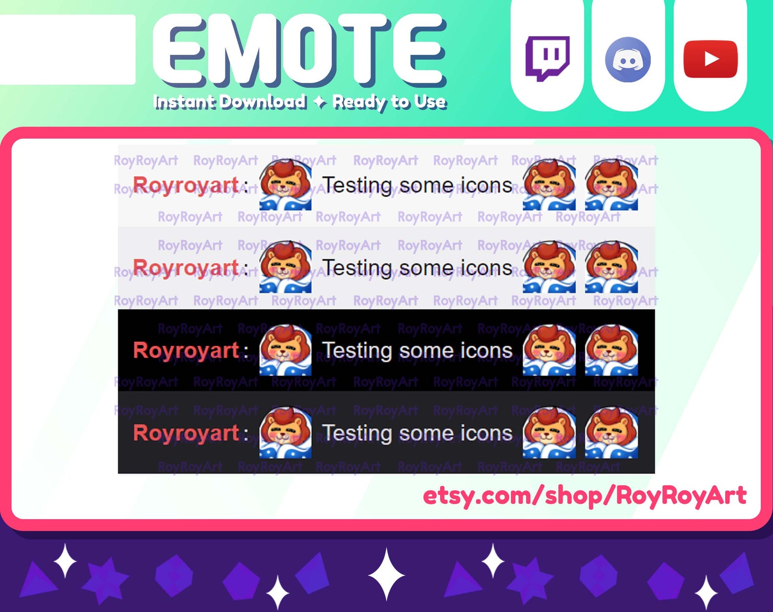 Twitch Emote Cute Lion Comfy Cozy Emote / Sub Emoji | Etsy