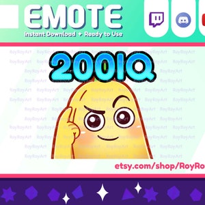 Twitch Emote - Cute Banana 200IQ Brain Emote / Sub Emoji - Etsy