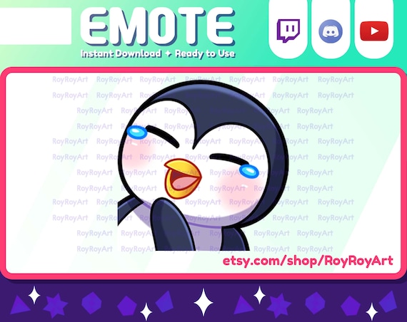 Twitch Emote Cute Penguin Lol LUL Emote / Sub Emoji - Etsy
