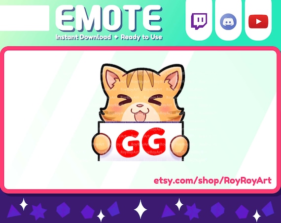Twitch Emote Orange Cat GG - Etsy