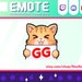 Twitch Emote Orange Cat GG - Etsy