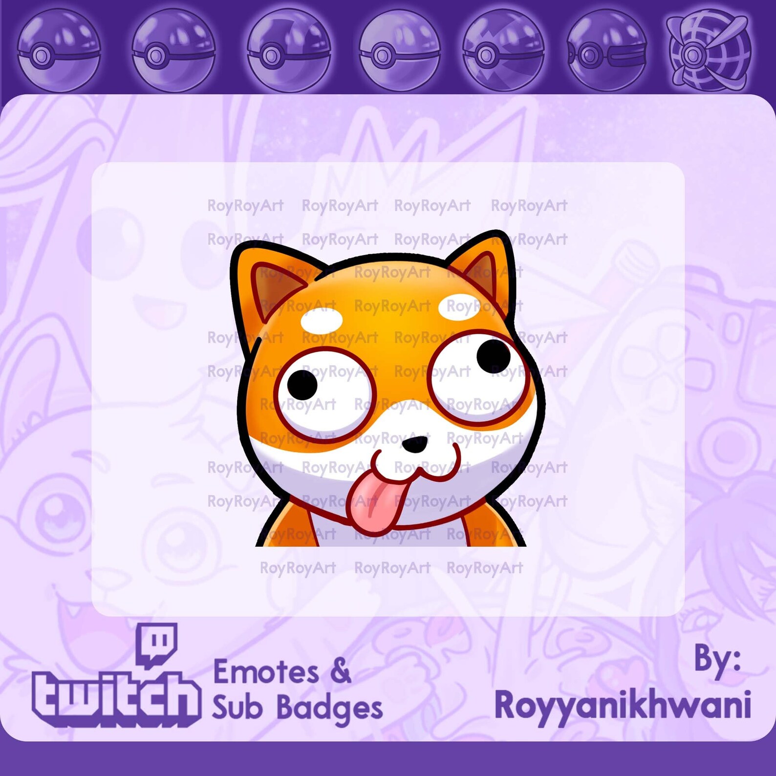 Twitch Emote - Shiba Inu Derp - Etsy