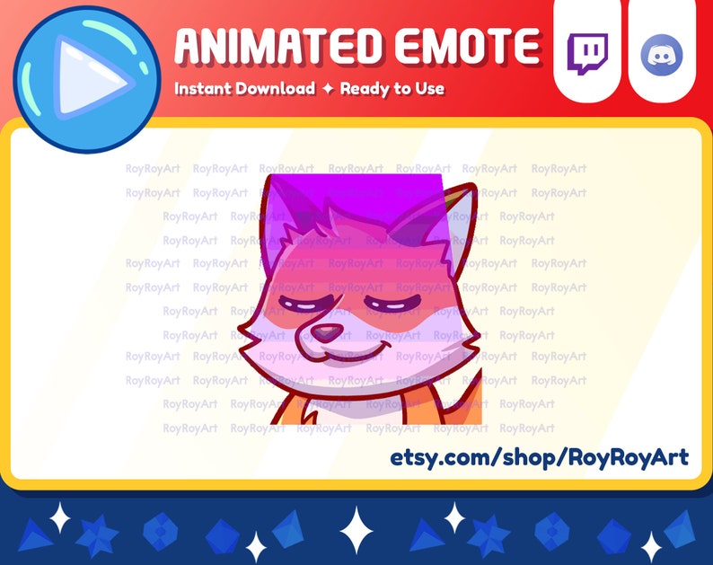 Twitch Emote Animated - Fox Kitsune Jam Dancing Party Emote Animated - Etsy
