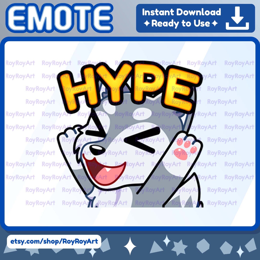 Twitch Emote - Grey Wolf Hype / Sub Emoji Discord Kick - Etsy