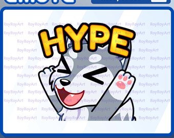 ANIMATED Twitch Emote Grey Wolf Cheer Hype Celebrate Raid POG Discord ...