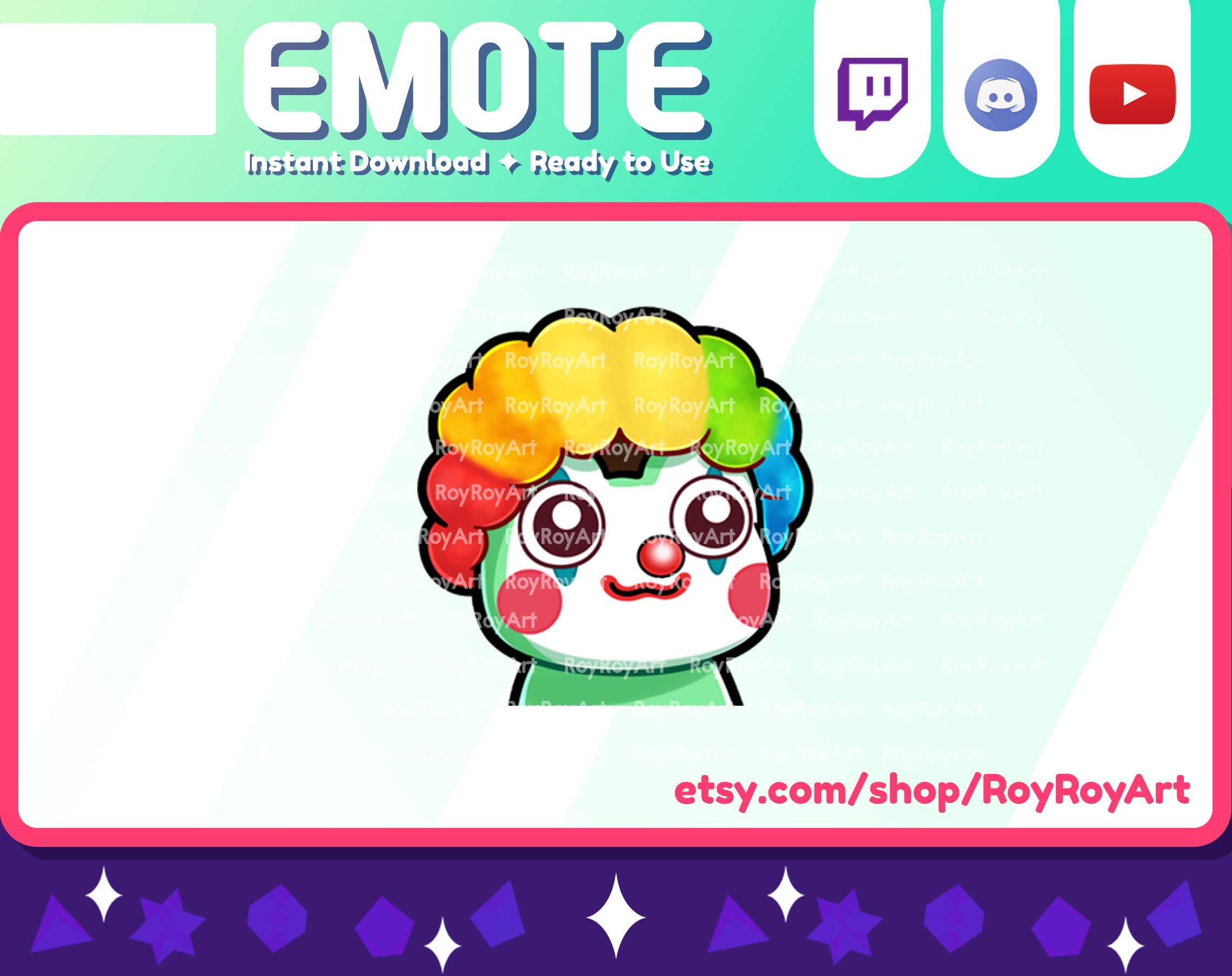 Twitch Emote Lindo sapo rana Emote payaso / Sub Emoji - Etsy México