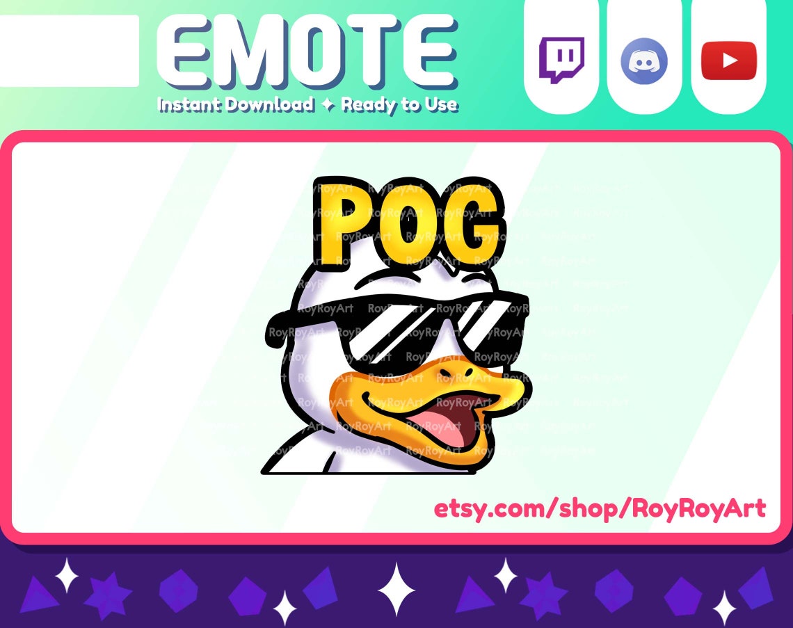 Twitch Emote Emoji de pato POG - Etsy España