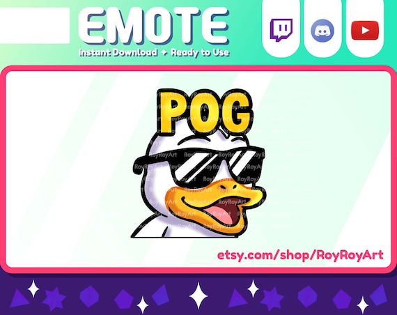 Twitch Emote Duck POG Emoji | Etsy