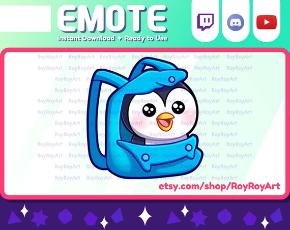Twitch Emote Cute Penguin Carry Carried Emote / Sub Emoji - Etsy