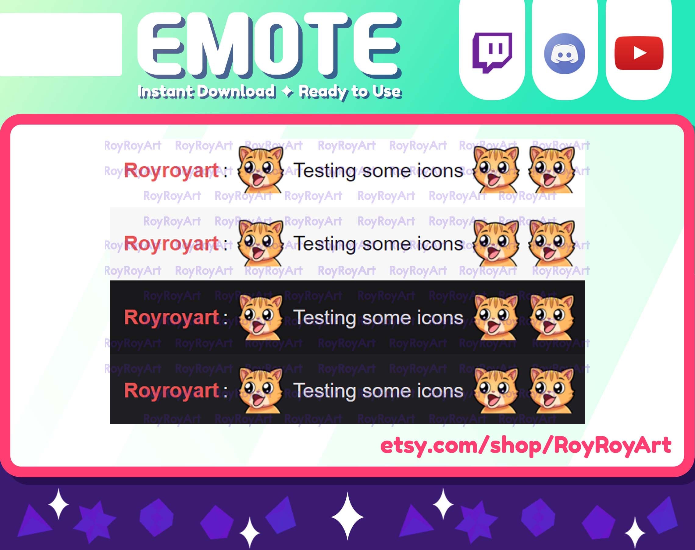 Twitch Emote - Orange Cat POG Poggers Emote / Sub Emoji - Etsy