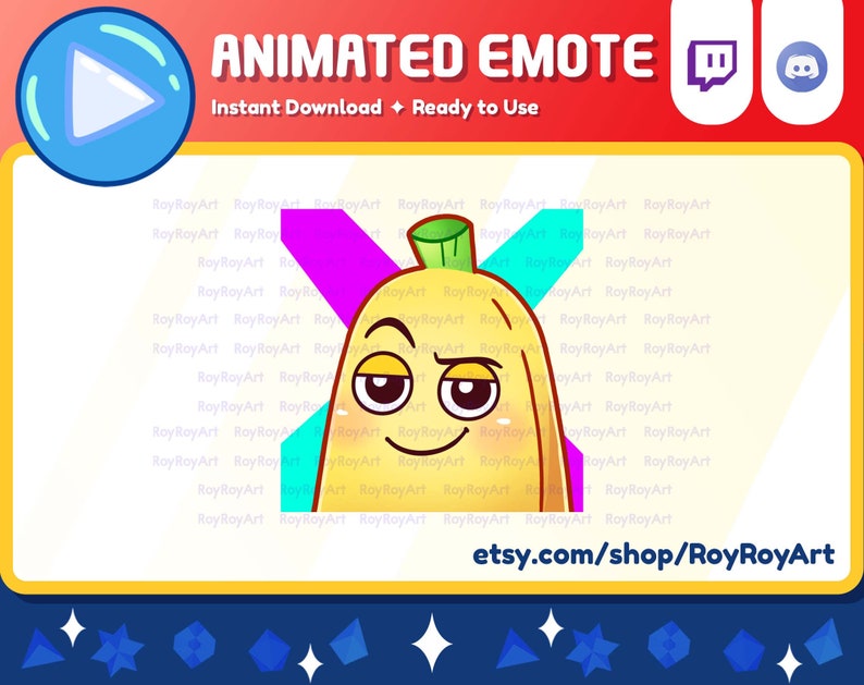 Twitch Emote Animated - Cute Banana Jam Dancing Party Emote Animated ...