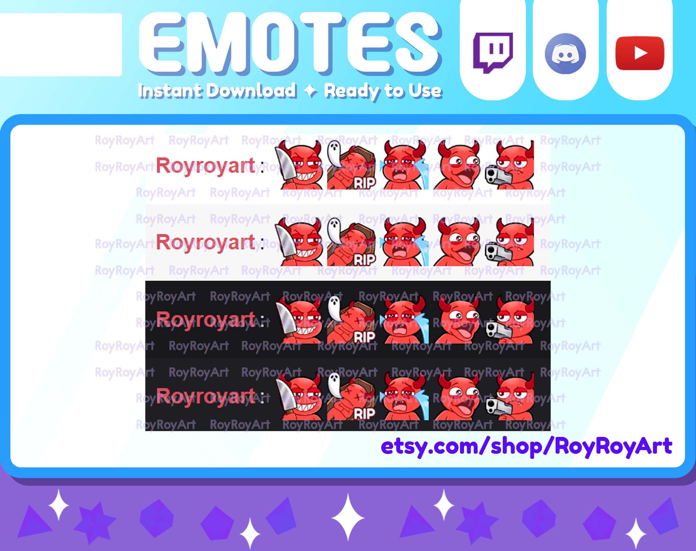 Twitch Emotes Cute Devil Evil Emotes Mega Pack Halloween / - Etsy Canada