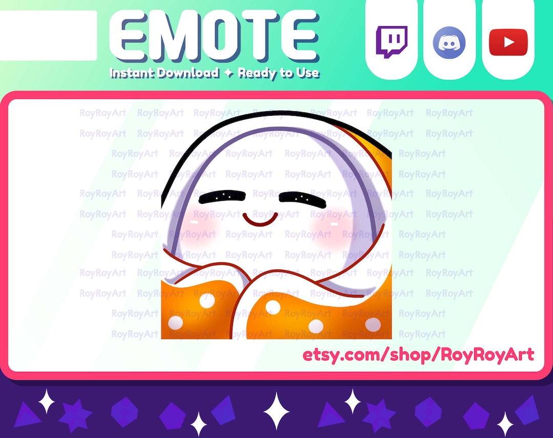 Twitch Emote - Kawaii Ghost Cozy Blanket Emote / Sub Emoji - Etsy