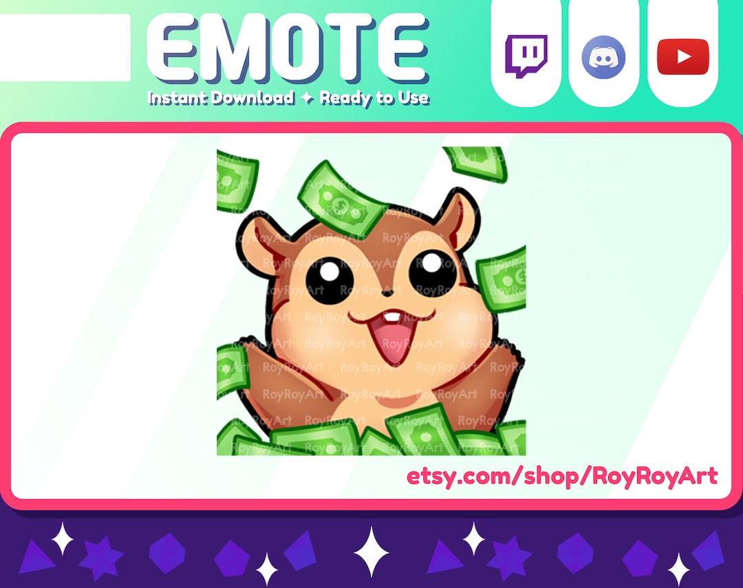 Twitch Emote - Squirrel Money Dollar Emoji - Etsy