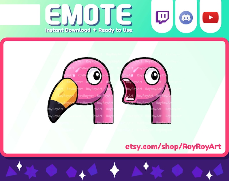 Twitch Emotes Flamingo Meme - Etsy