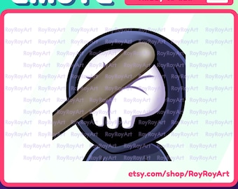 Twitch Emote / Cute Grim Reaper Bonk, Bonked, Hammer Emotes / Kawaii ...