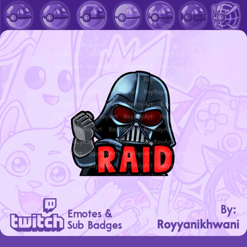 Twitch Emote Star Wars Vader Raid | Etsy