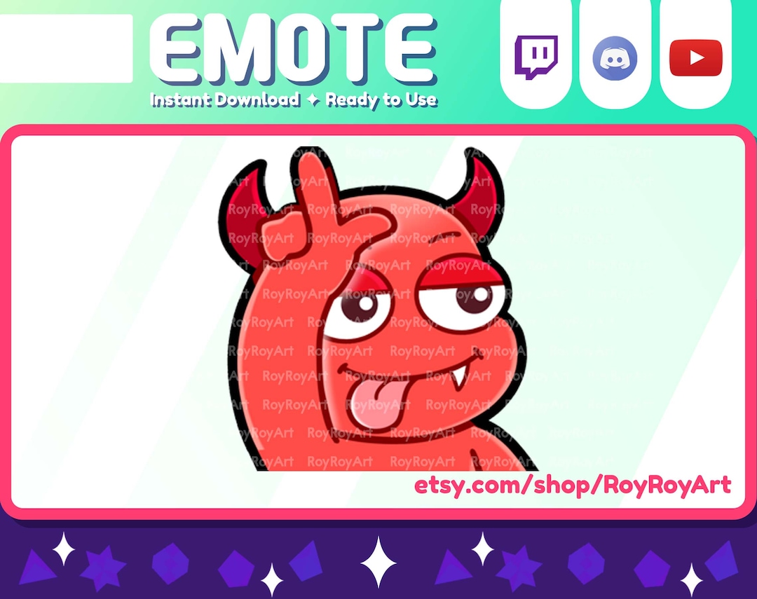 Discord Emote - Cute Devil Evil Take the L Emote / Sub Emoji - Etsy