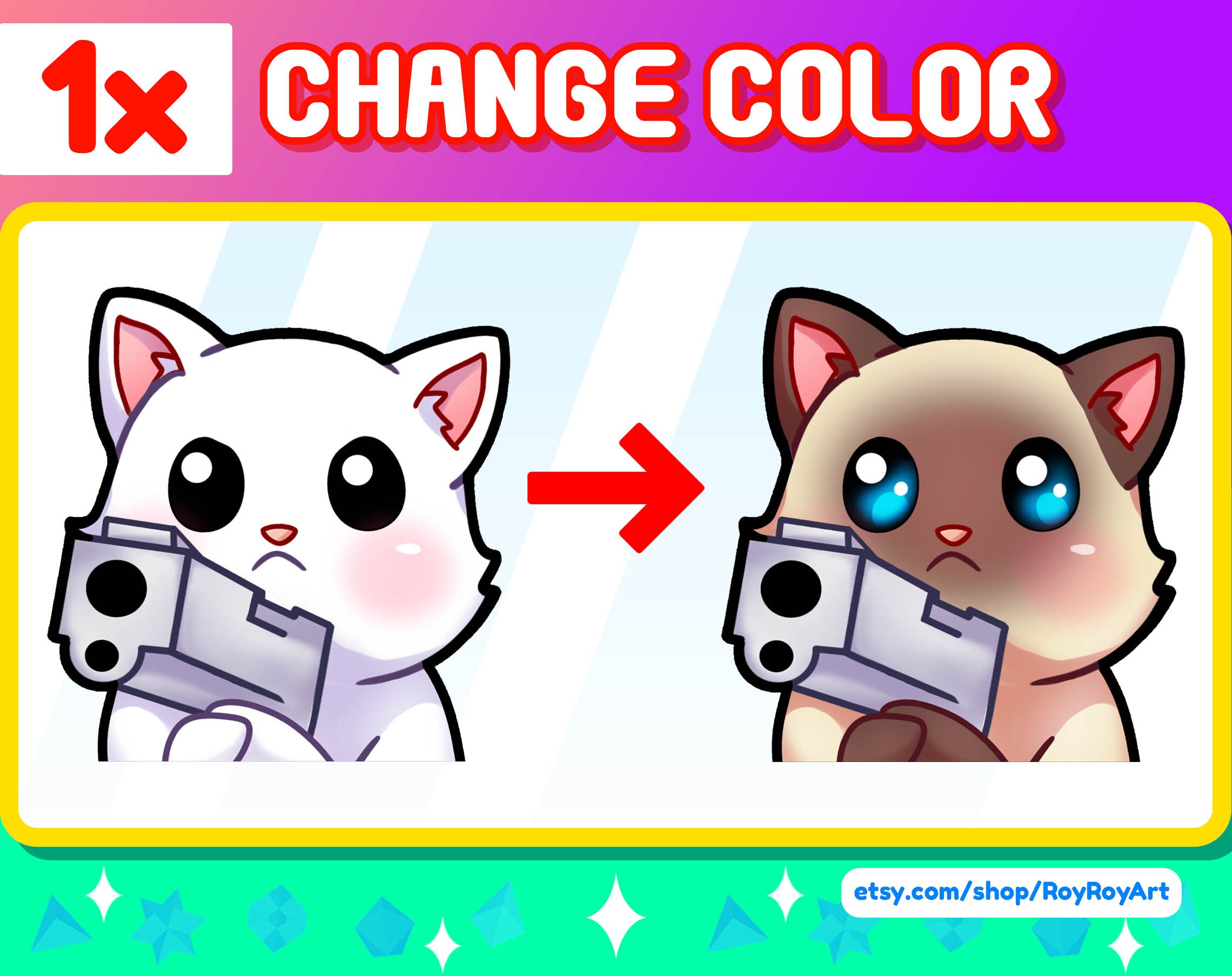 Custom Change Color Twitch Emotes Twitch/discord/youtube/streaming ...