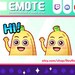 Twitch Emote Cute Banana Hi / Hello / Waving Emoji - Etsy