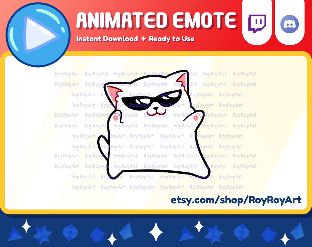 Twitch Emote Animated - Cool Cat Dancing Meme Emote Animated GIF - Etsy