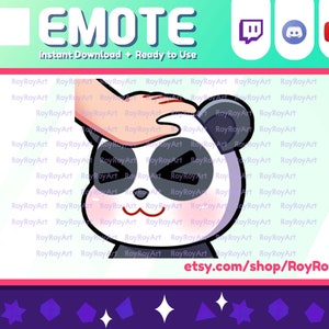 Twitch Emote - Cute Panda Pat Emote / Sub Emoji - Etsy