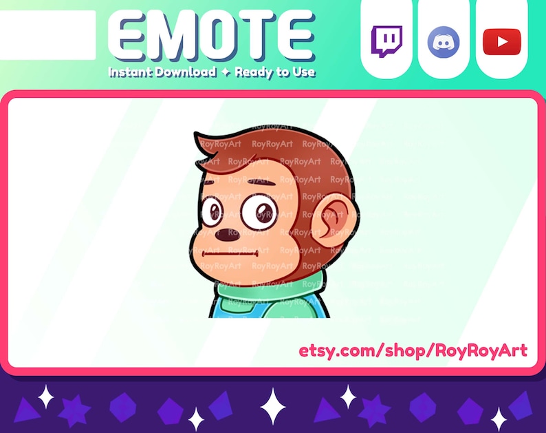 Twitch Emote - Monkey Meme Awkward Look / Sub Emoji - Etsy