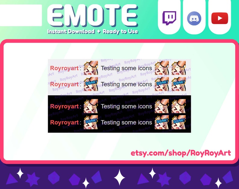 Twitch Emotes Cute Chibi Girl Blonde BONK - Etsy