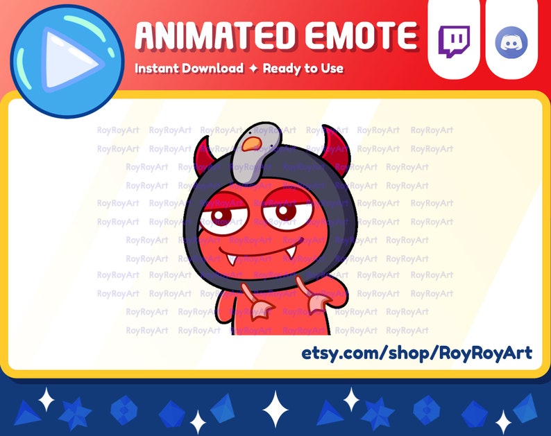 Twitch Emote Animated Halloween Cute Devil Wiggle Dancing - Etsy