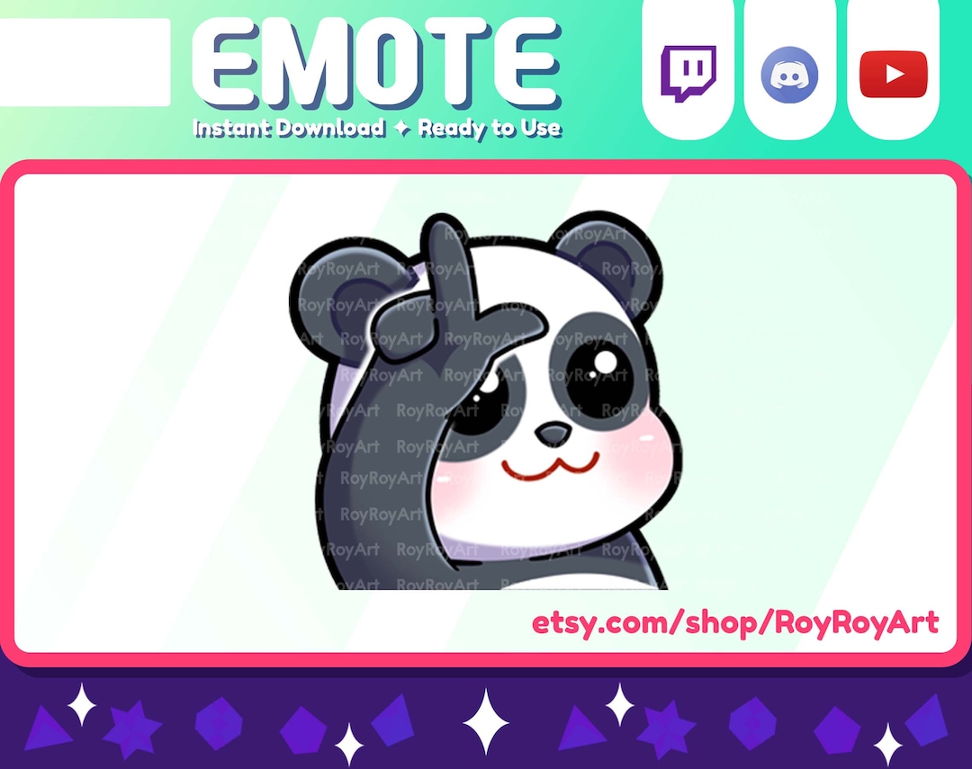 Discord Emote - Cute Panda Take the L Loser Emote / Sub Emoji - Etsy