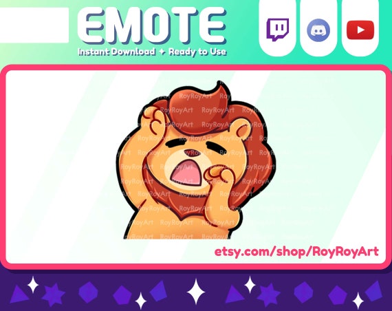 Twitch Emote Lindo Drama de León Emote / Sub Emoji | Etsy España