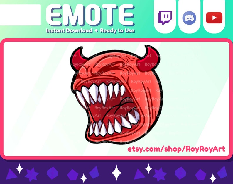 Twitch Emote Cute Devil Evil Let's GO Emote / Sub Emoji - Etsy