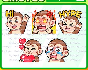 Twitch Emote / Awkward Monkey Meme Shock Wow Amazed Emotes / - Etsy