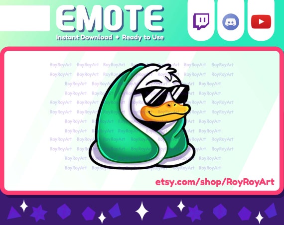 Twitch Emote Cool Duck Cozy Comfy Blanket Emoji | Etsy