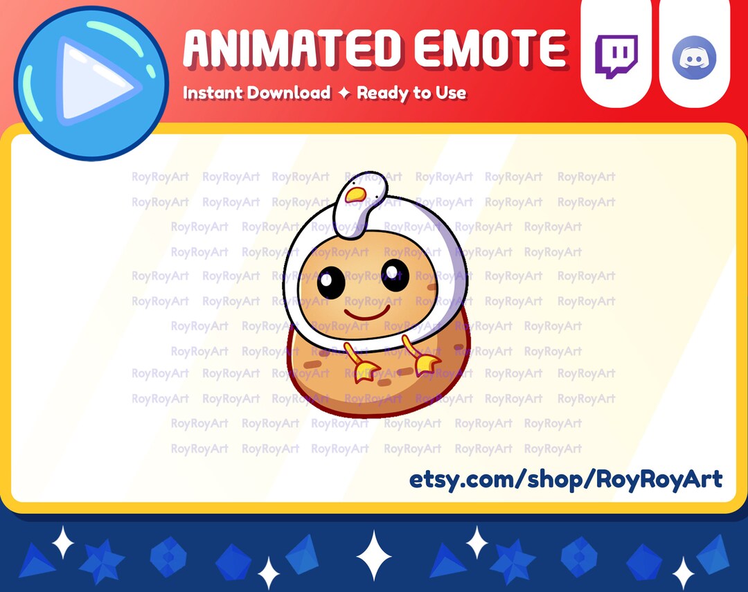 Twitch Emote Animated - Cute Potato Wiggle Dancing Emote Animated Emoji ...