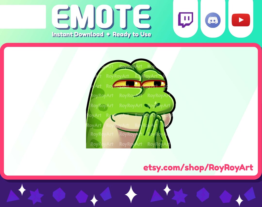 Twitch Emote - Gecko Pepe Monkahmm - Etsy