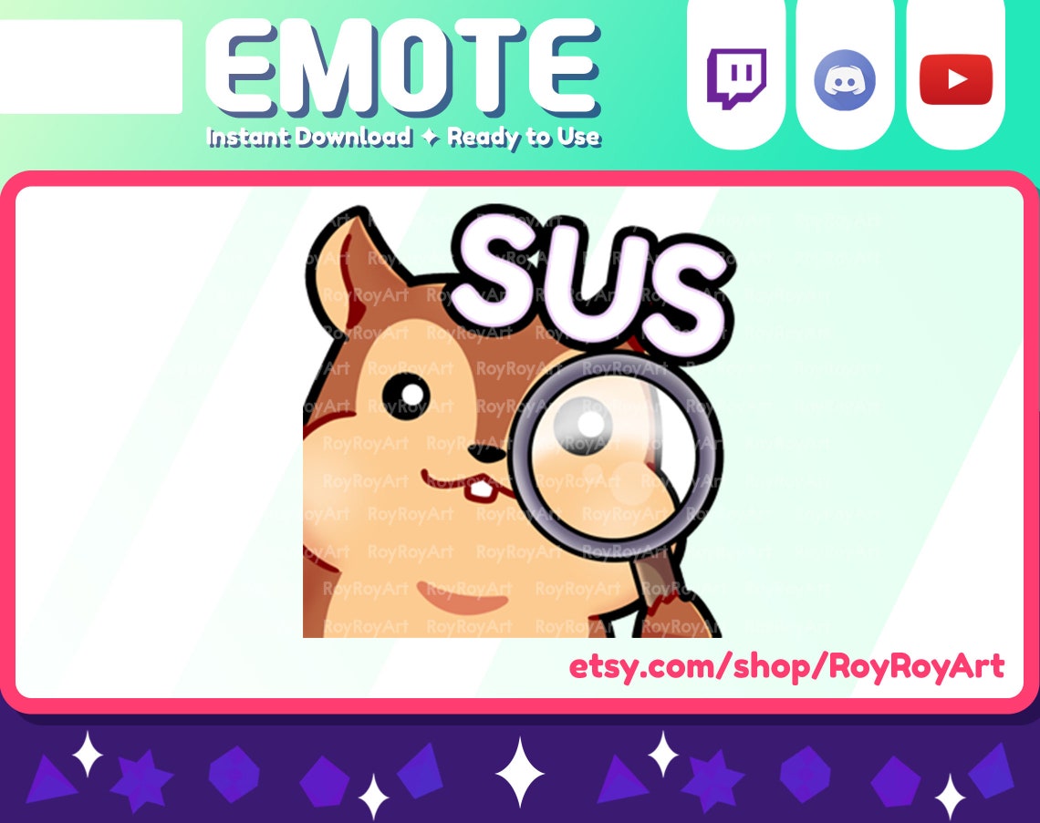 Twitch Emote - Squirrel SUS Emoji - Etsy