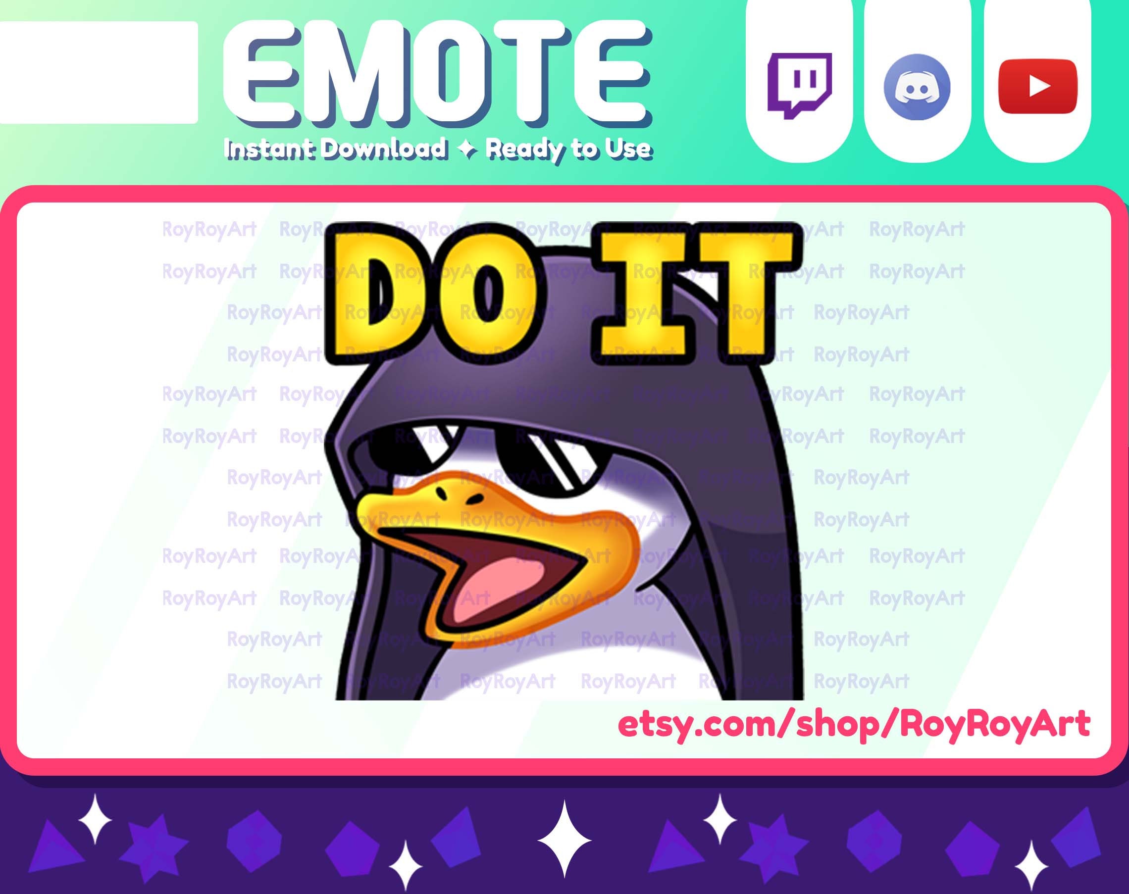 Twitch Emote - Cool Duck Do It Evil Emotes / Sub Emoji Discord - Etsy