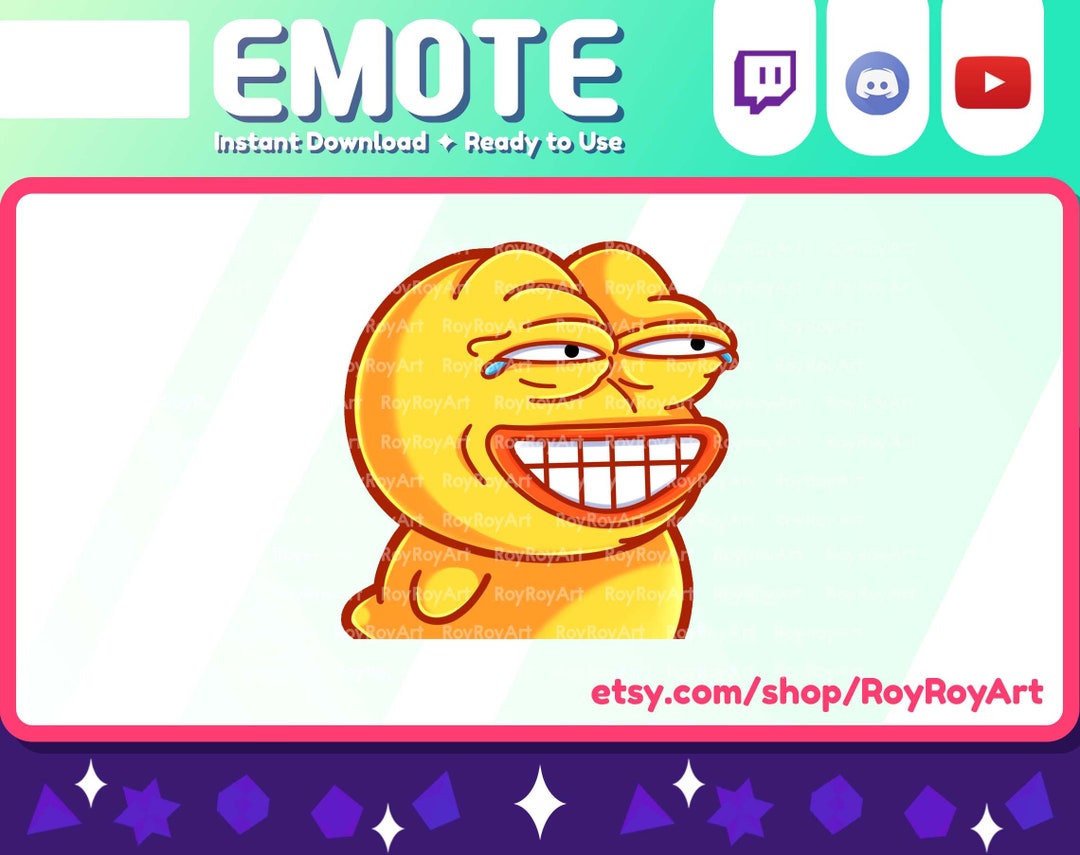 Twitch Emote - Cute Yellow Duck Emote LOL Laugh Funy / Stream Sub Emoji ...