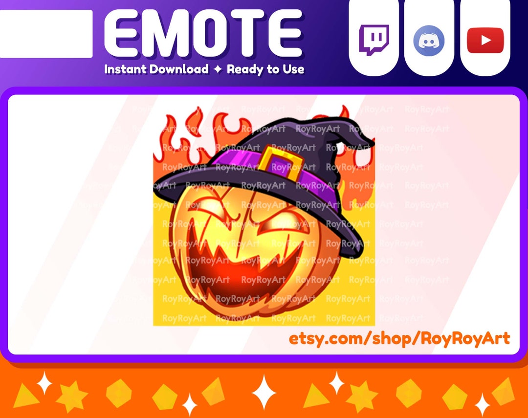 Halloween Twitch Emote - Scary Pumpkin Evil Laugh / Sub Emoji - Etsy