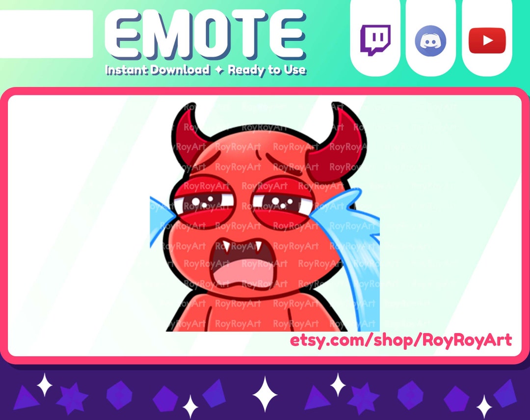 Twitch Emote Lindo Diablo Llorando Emote / Sub emoji - Etsy México