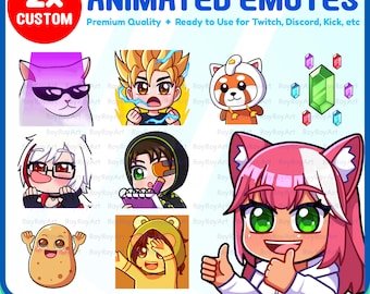 CUSTOM ANIMATED EMOTES | Streaming | Twitch | Discord | Youtube - Etsy