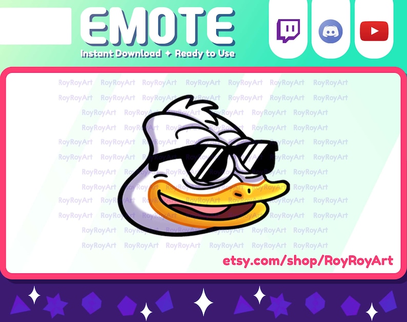 Twitch Emote - Cool Duck Pepega / Sub Emoji Discord - Etsy