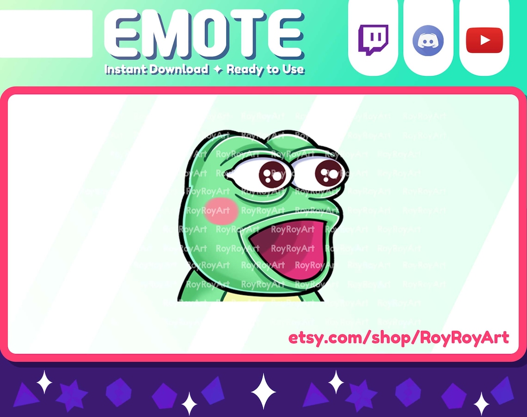 Twitch Emote - Cute Frog Toad Emote POG Poggers / Sub Emoji - Etsy