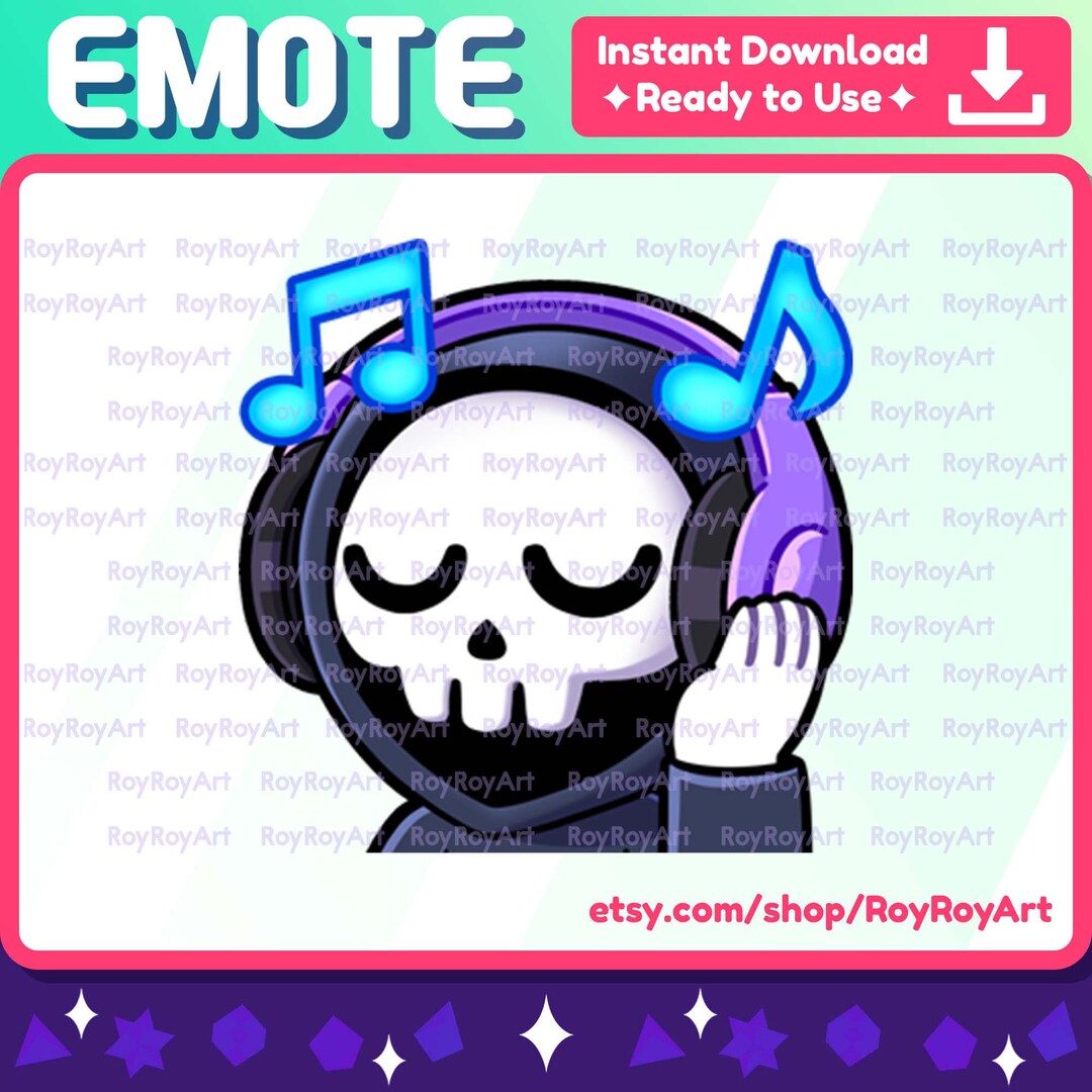 Twitch Emote - Halloween Grim Reaper Music Jam Vibing / Sub Emoji Kick ...