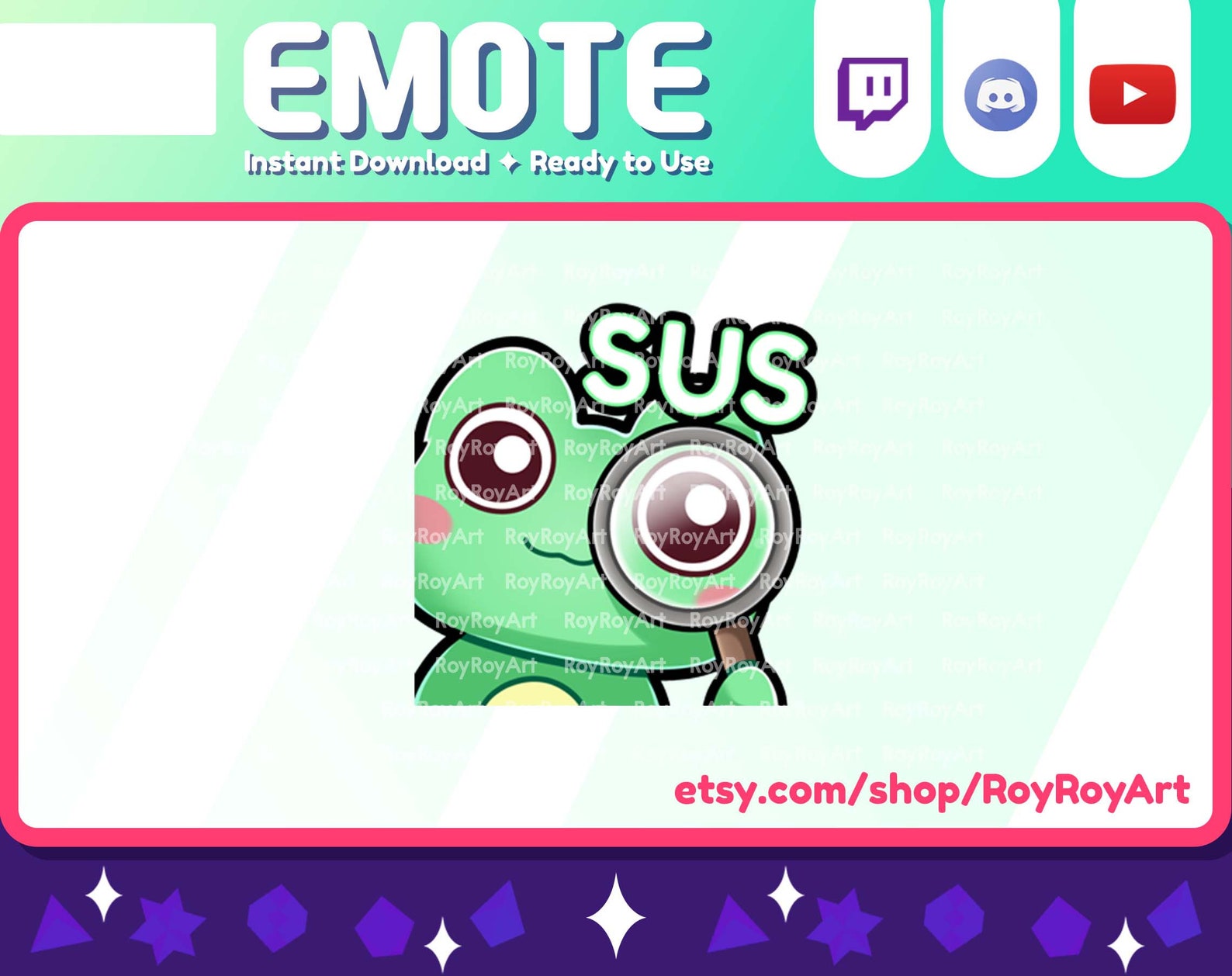 Twitch Emote Cute Frog Toad Emote SUS / Sub Emoji - Etsy Canada