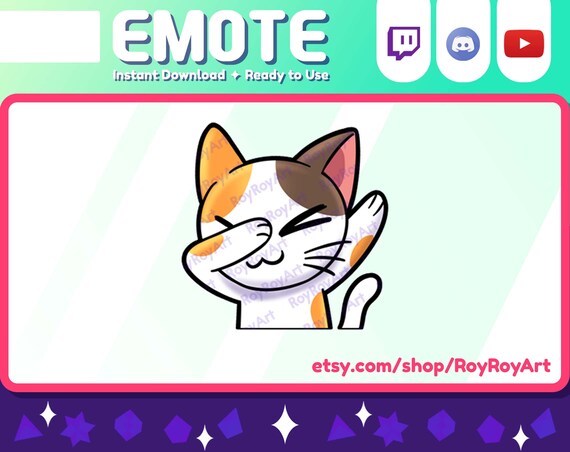 Twitch Emote Cat Dab | Etsy
