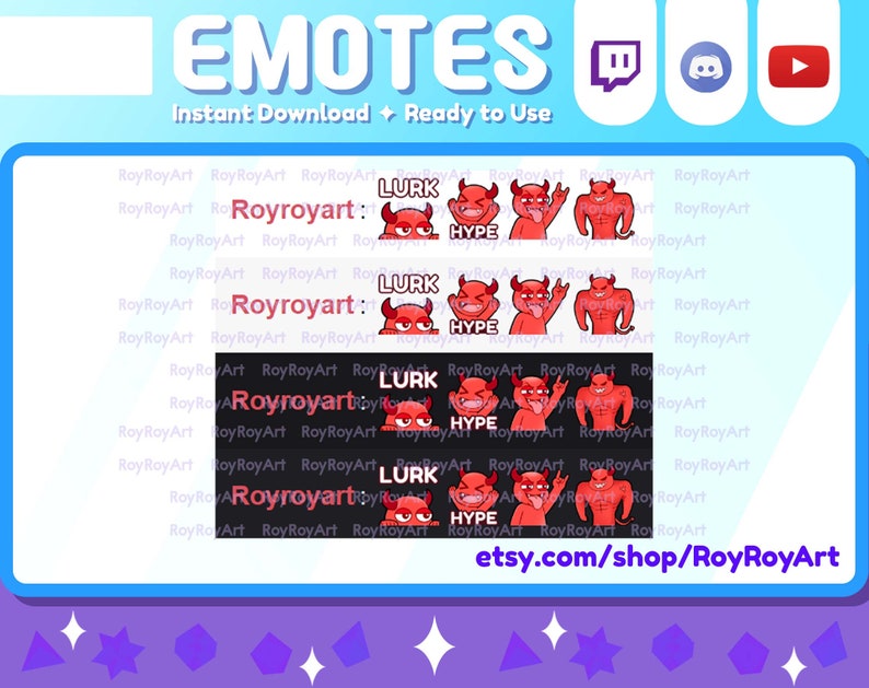 Twitch Emotes - Cute Devil Evil Emotes Mega Pack Halloween / 20 Emotes ...