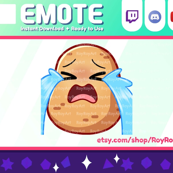 Potato Crying Twitch Emote - Etsy